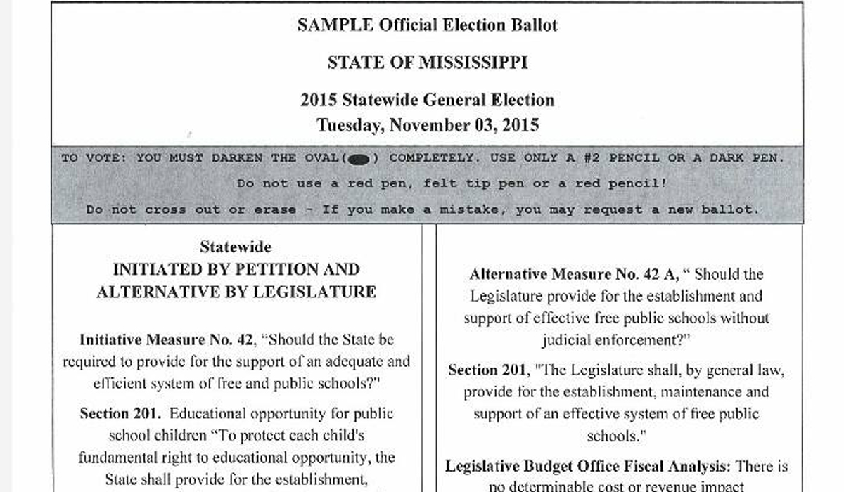 Initiative 42: Ballot of Confusion - Mississippi Free Press